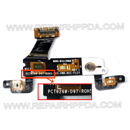 LED, Power, Mic Flex Cable ( 2nd Version, PCT6260-D97 ) for Zebra ...